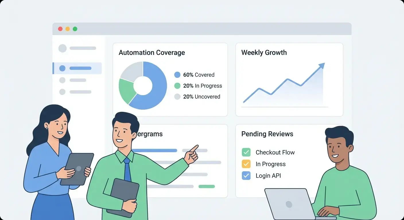 How to Build a Web App to Monitor Internal Automation Coverage | Koder.ai